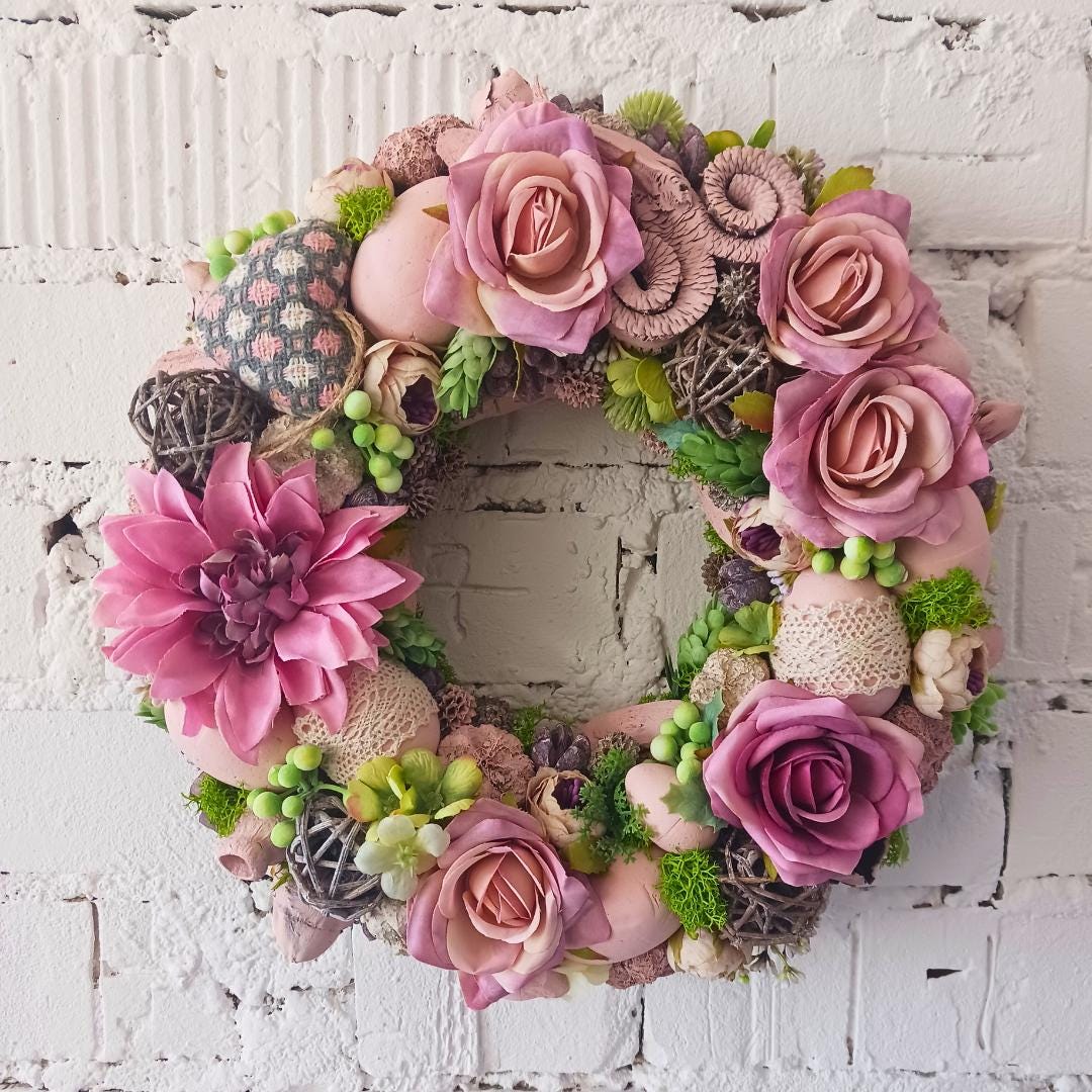 Lovely Handmade Easter Spring Style Front Door Table Wreath Deco ...