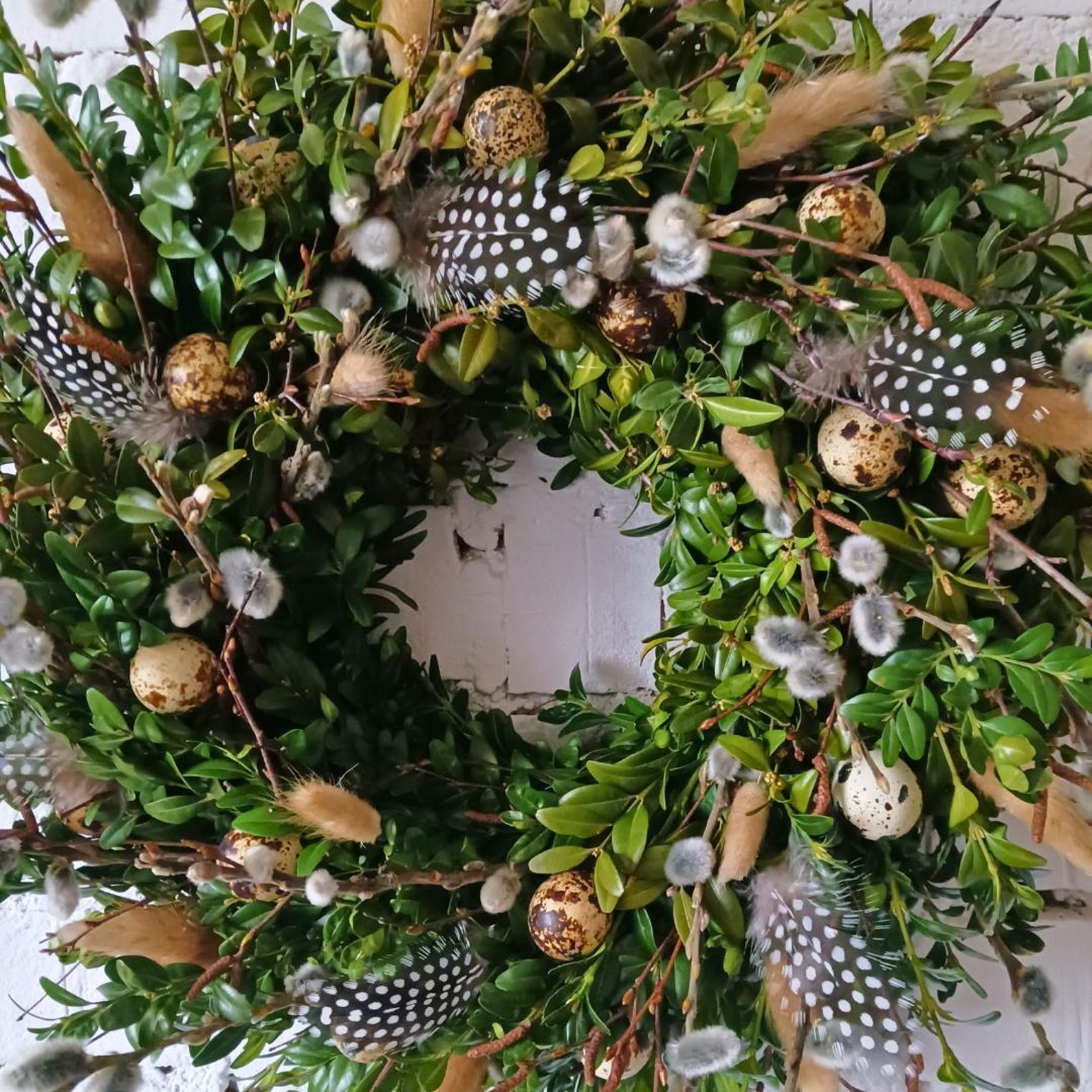 Lovely Handmade Natural Boxwood Door/ Wall/ Original Easter Spring ...