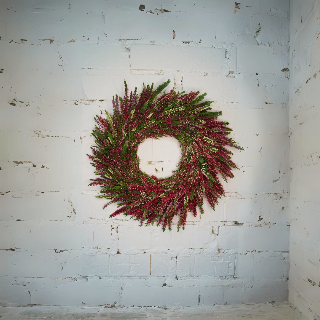 Lovely Natural Handmade Real Heather Front Door/ Wall Wreath - Etsy