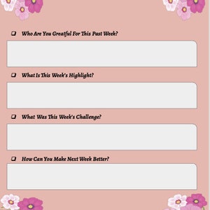 Daily Mental Health Log, Daily Intentions, Weekly Reflections ...