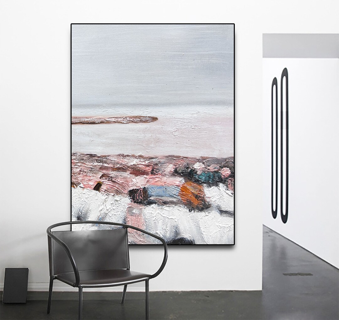 Seaside Texture Painting Seaside Landscape Painting Seaside Landscape ...