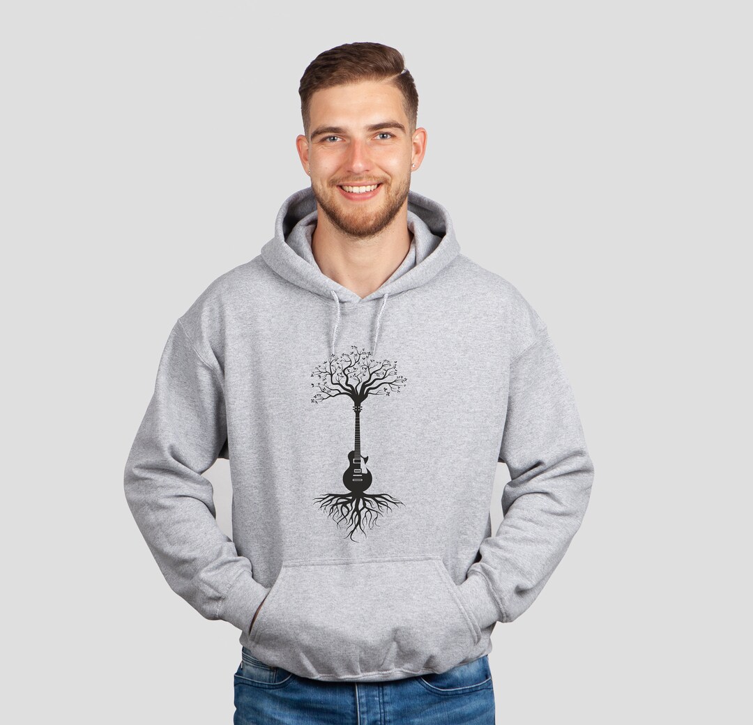 Bass Guitar Tree Sweatshirt Hoodie, Guitar Player Sweatshirt, Musical ...