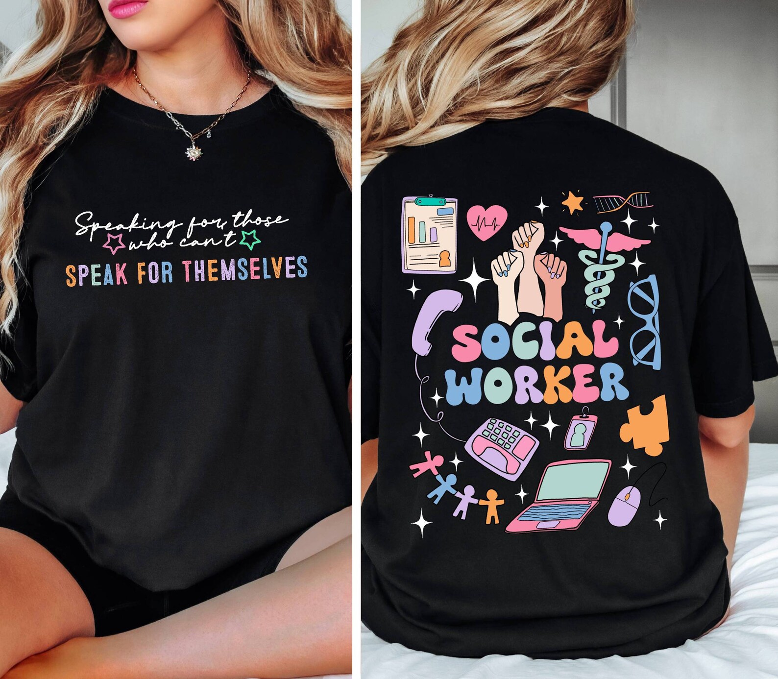 Social Worker Comfort Colors Shirt, Gift for Social Worker, Can't Talk ...