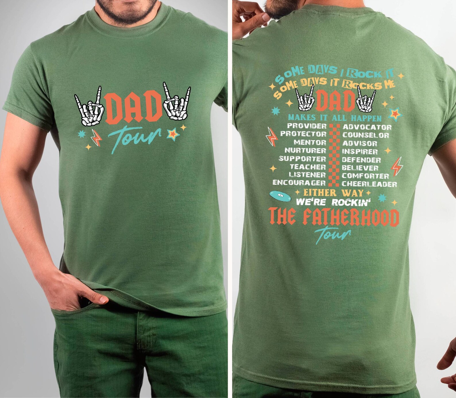 Fatherhood Tour Shirt, Father's Day Gift, Some Days I Rock It Dad, Best ...