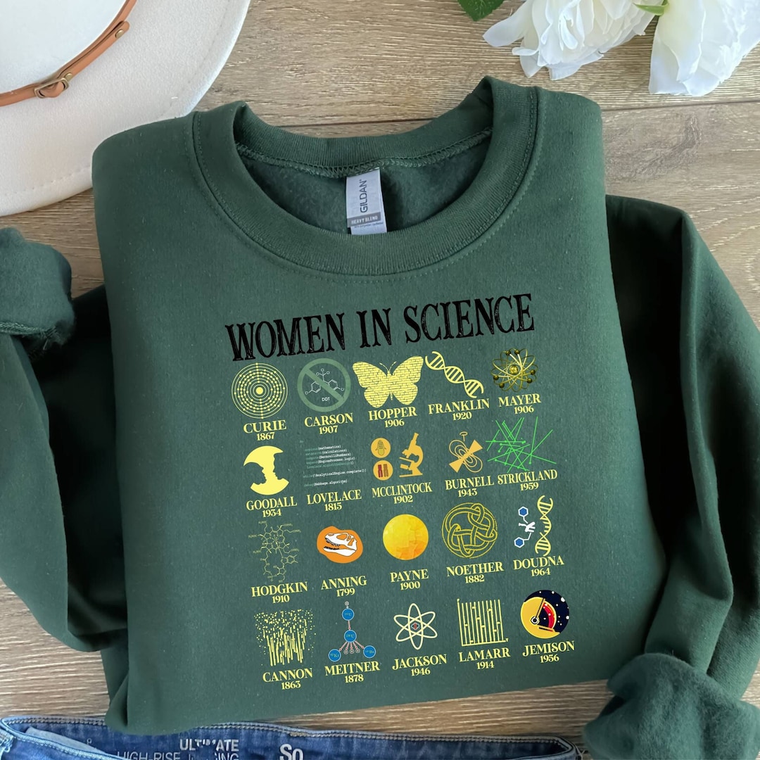 Women in Science Sweatshirt, Gift for Science Teacher, Retro Vintage ...
