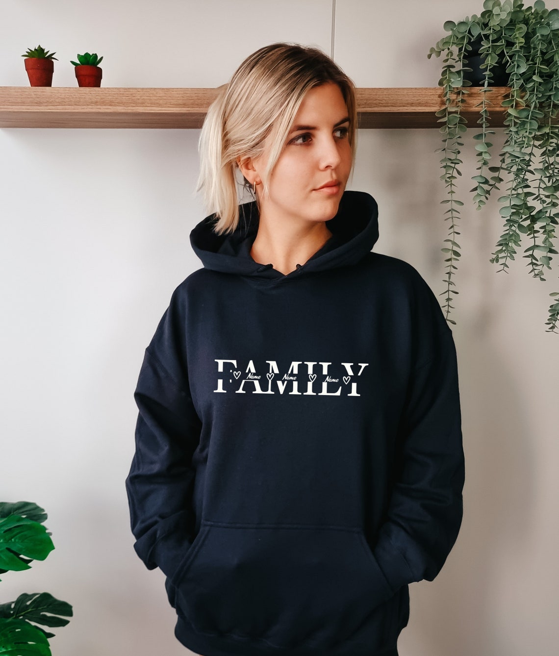 Custom Family With Names Sweatshirt Hooded, Family Personalised Shirt ...