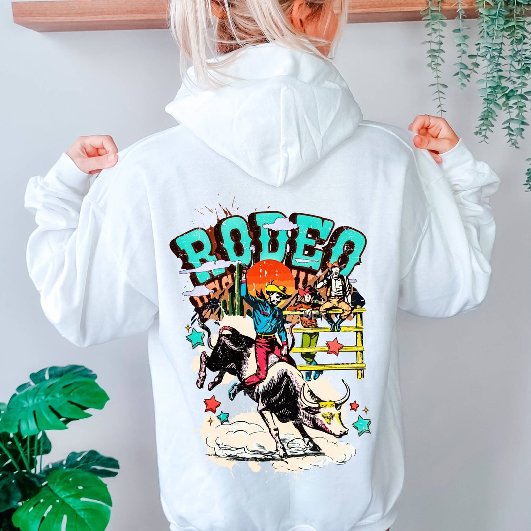 Western Rodeo Cowboy Hoodie, Vintage 90s Graphic Western Hoodie, Boho ...