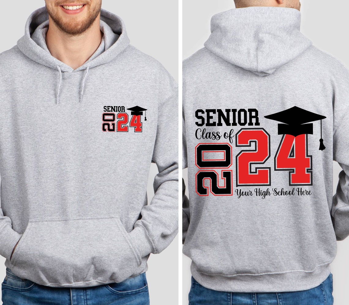 Custom Class of 2024 Senior Hoodie, Senior 2024 Hoodie, Personalized ...
