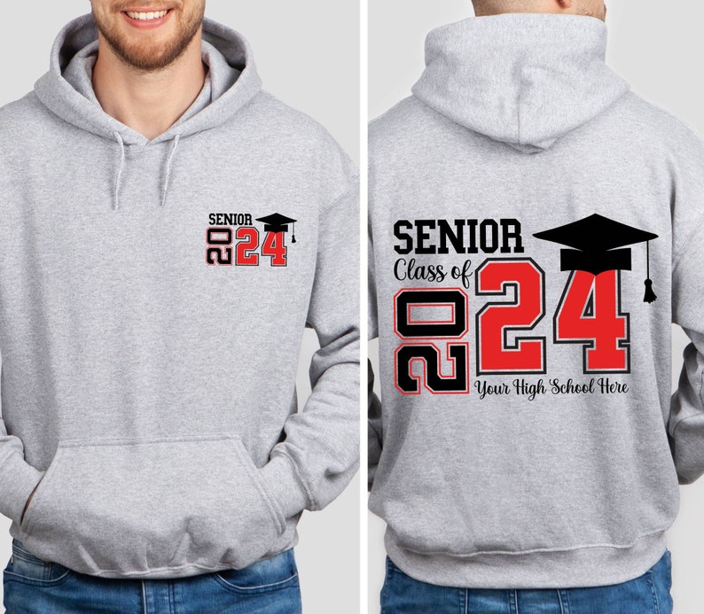 Custom Class of 2024 Senior Hoodie, Senior 2024 Hoodie, Personalized ...