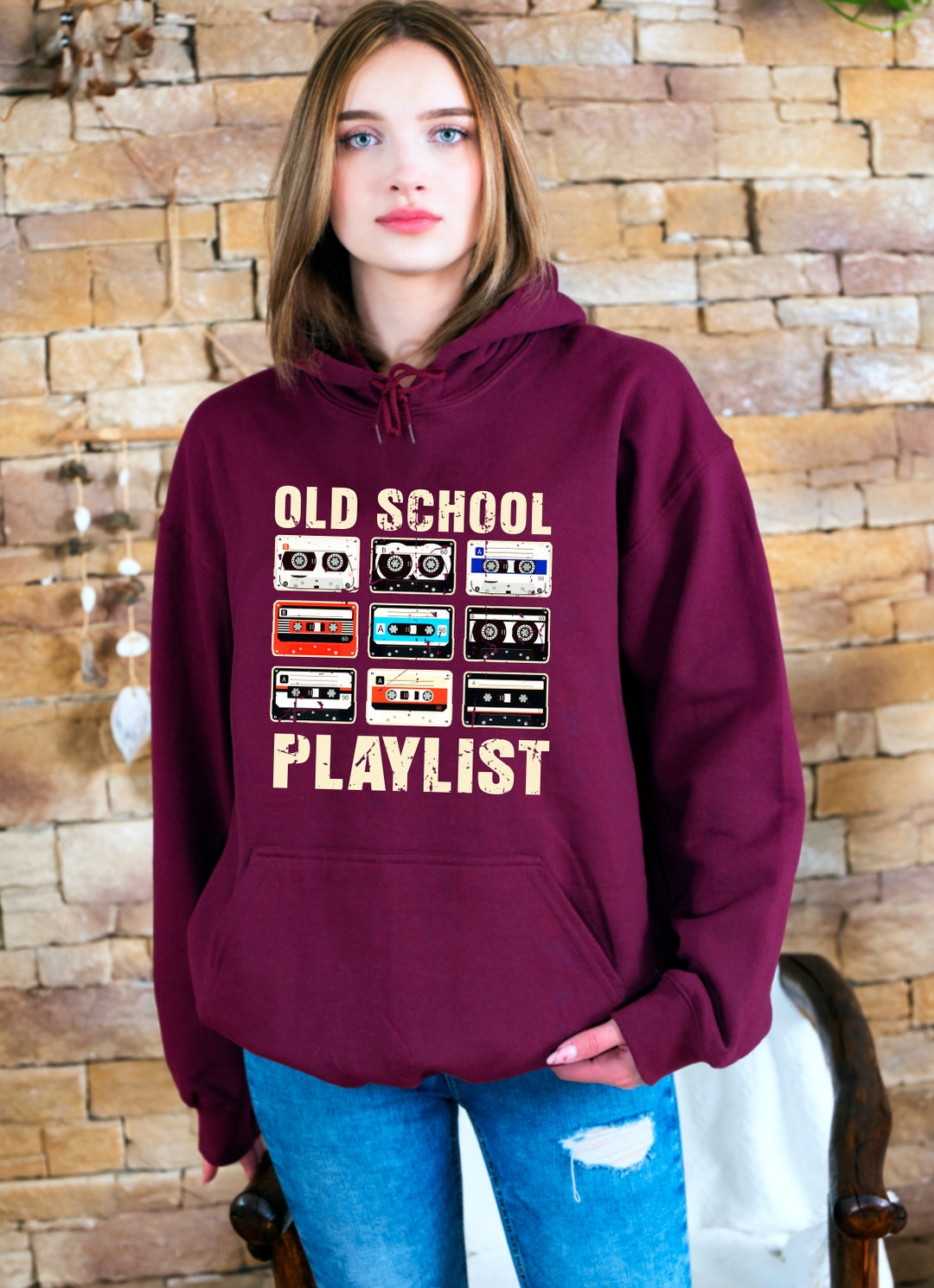 Old School Playlist Vintage Hoodie ,retro Music Cassette Tapes Mixtape 80s and 90s T-shirt, Gift ...
