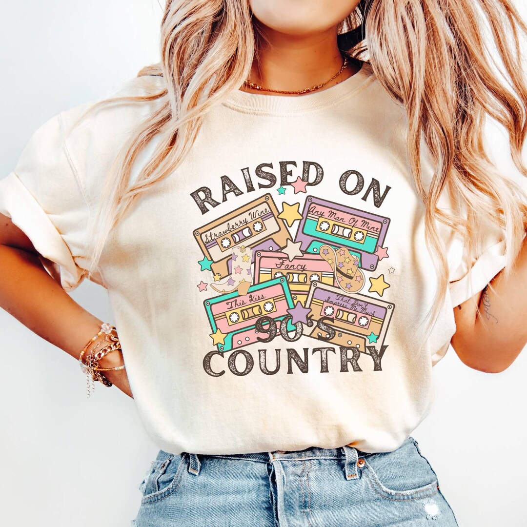 Comfort Colors® Raised on 90s Country Shirt,country Tshirts for Woman ...