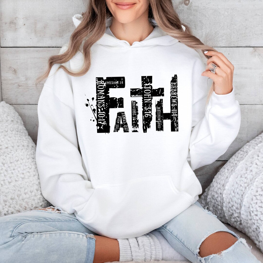 Christian Hoodie, Retro Faith Hoodie, Scripture Hoodie, Bible Verse ...