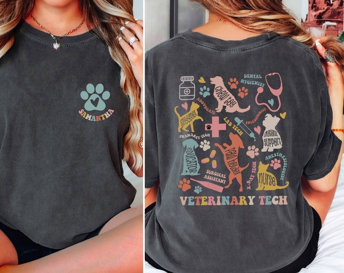 Vet Assistant Tshirt, Vet Tech Tee, Emergency Vet, Vet Tech Gift, Vet ...