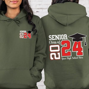 Custom Class of 2024 Senior Hoodie, Senior 2024 Hoodie, Personalized ...