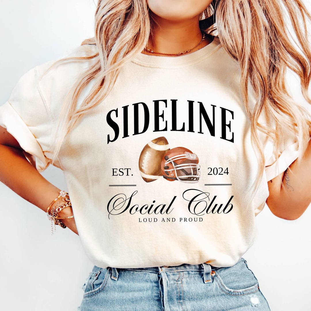 Comfort Colors® Football Social Club Shirt, Game Day T Shirt for Women ...