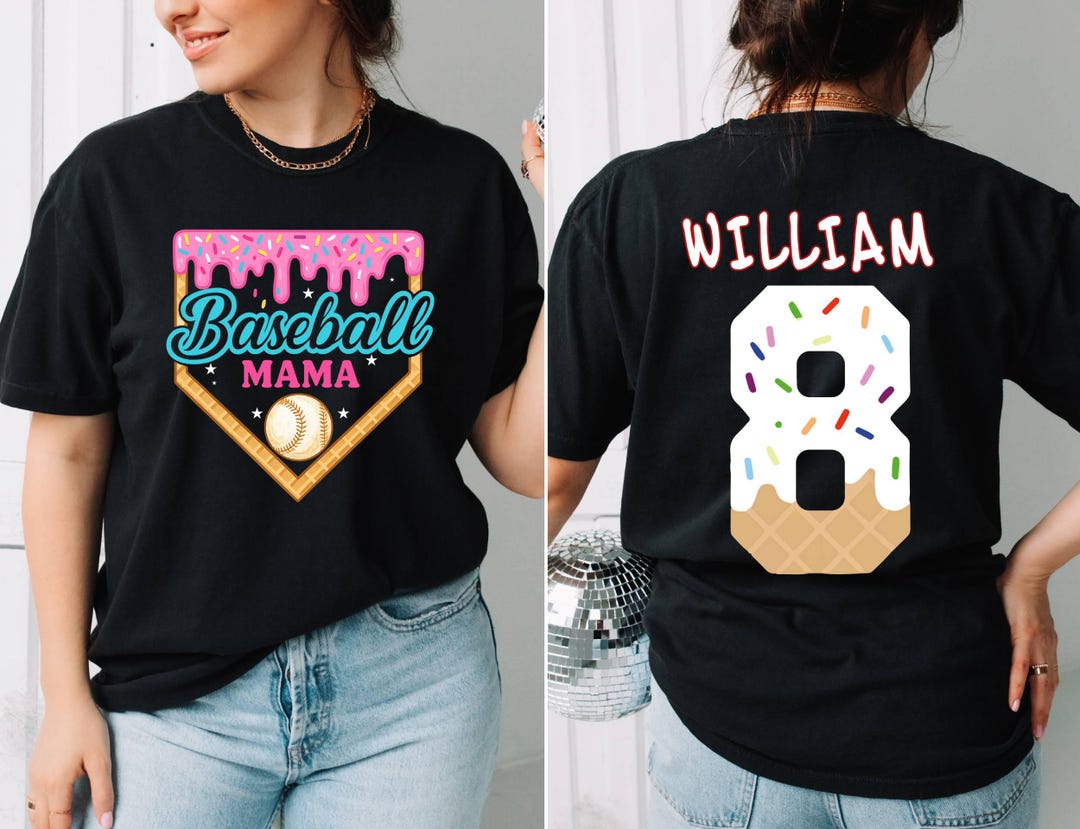 Comfort Colors® Custom Baseball Drip Mama Shirt, Team Mom T Shirt ...