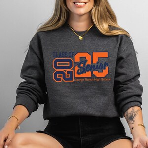 Custom Class of 2025 Senior Sweatshirt, Personalized Senior 2025 ...