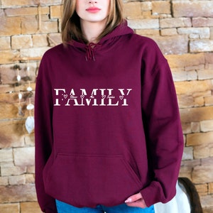 Custom Family With Names Sweatshirt Hooded, Family Personalised Shirt ...