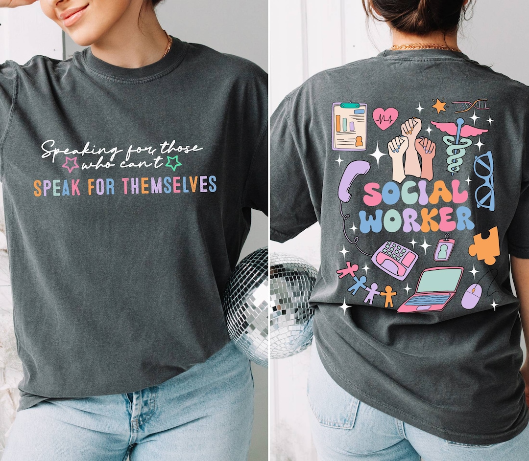 Social Worker Comfort Colors Shirt, Gift for Social Worker, Can't Talk ...