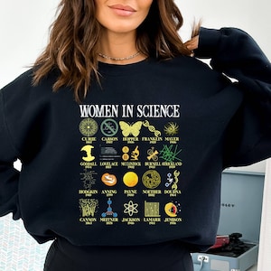 Women in Science Sweatshirt, Gift for Science Teacher, Retro Vintage ...