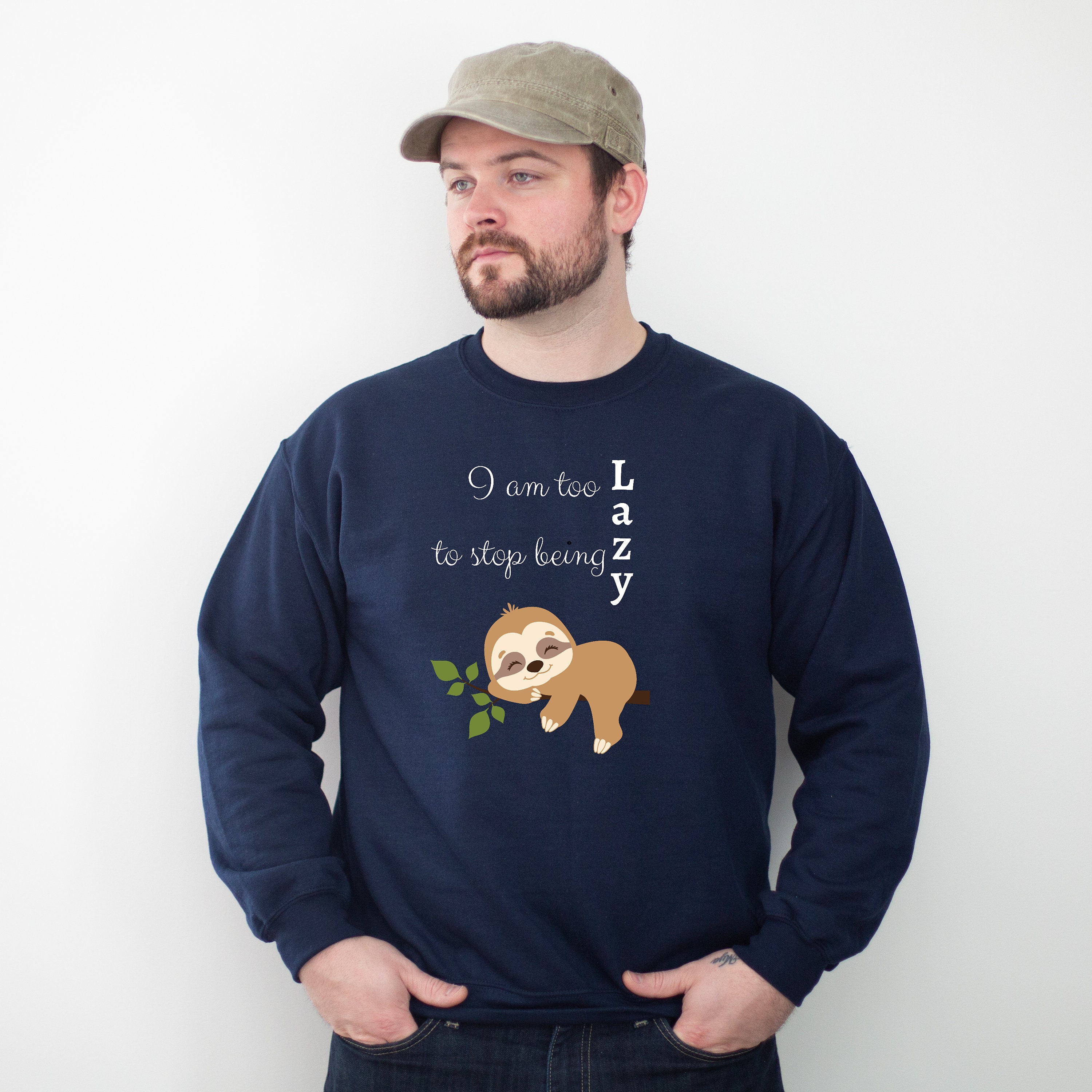 Lazy Sloth Sweatshirt, Funny Sloth Sweatshirt, Sloth Sayings Tee, Sloth ...