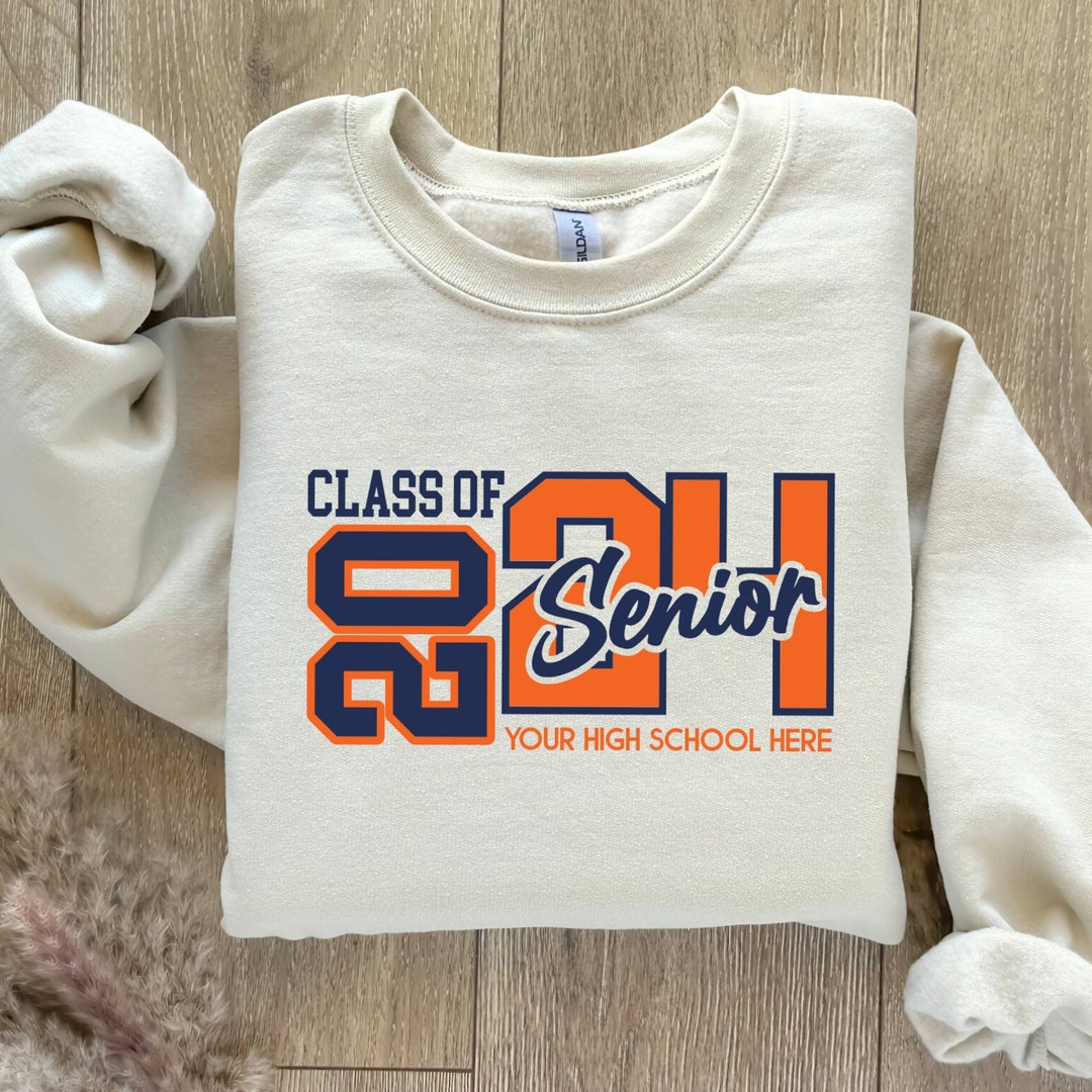 Custom Class of 2024 Senior Sweatshirt, Personalized Senior 2024 ...
