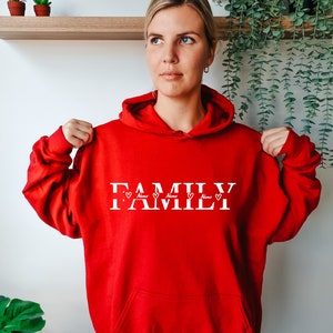 Custom Family With Names Sweatshirt Hooded, Family Personalised Shirt ...