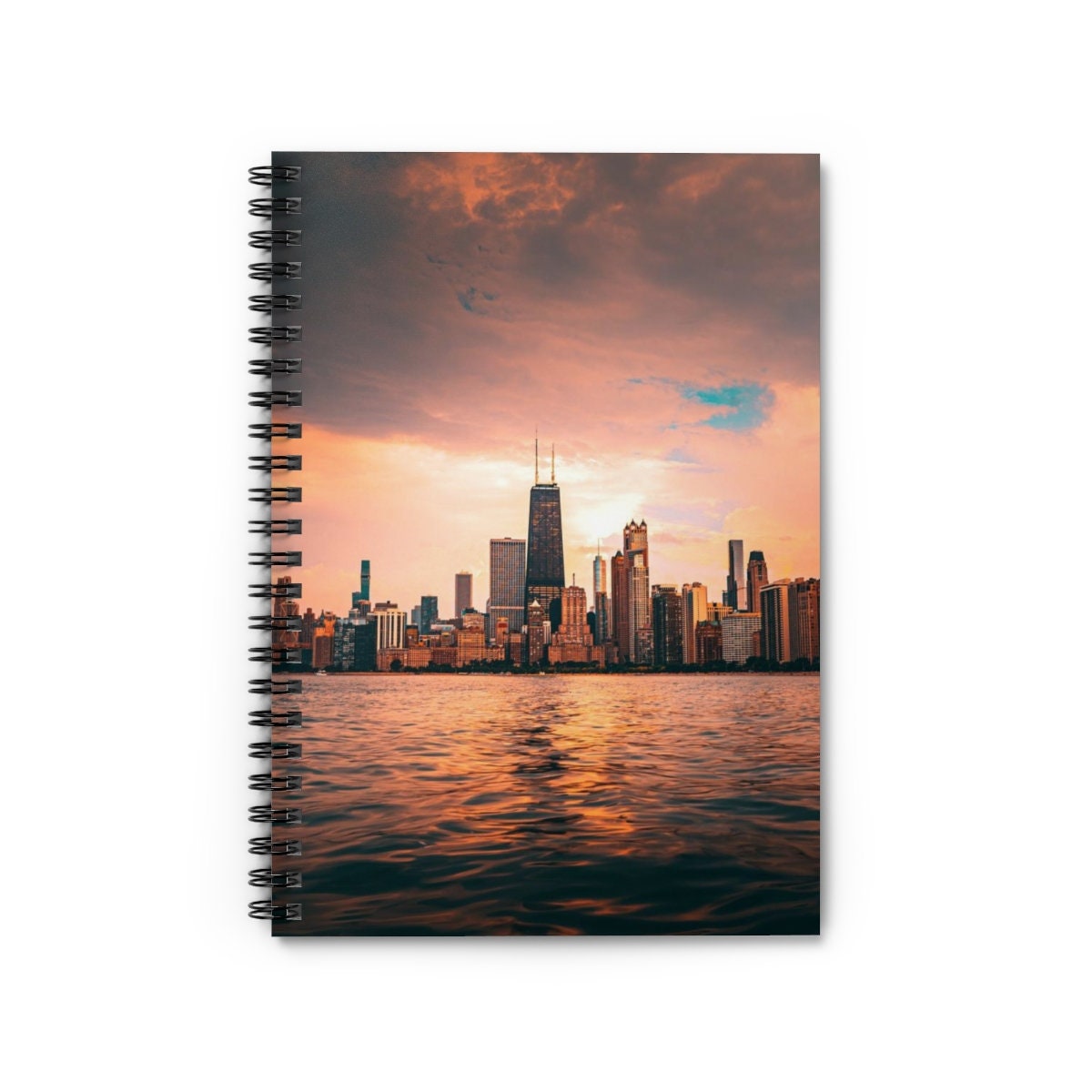 Chicago Skyline Spiral Notebook - Ruled Line - Etsy