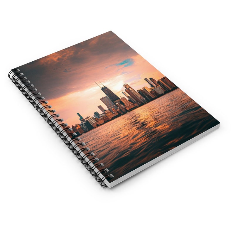 Chicago Skyline Spiral Notebook - Ruled Line - Etsy