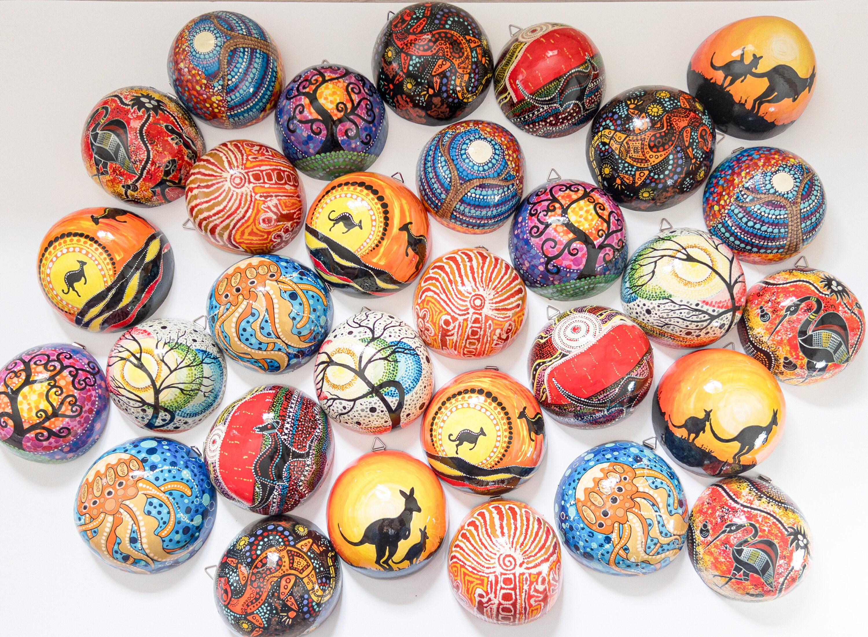 Hand Painted Coconut Shell Wall Art - Etsy