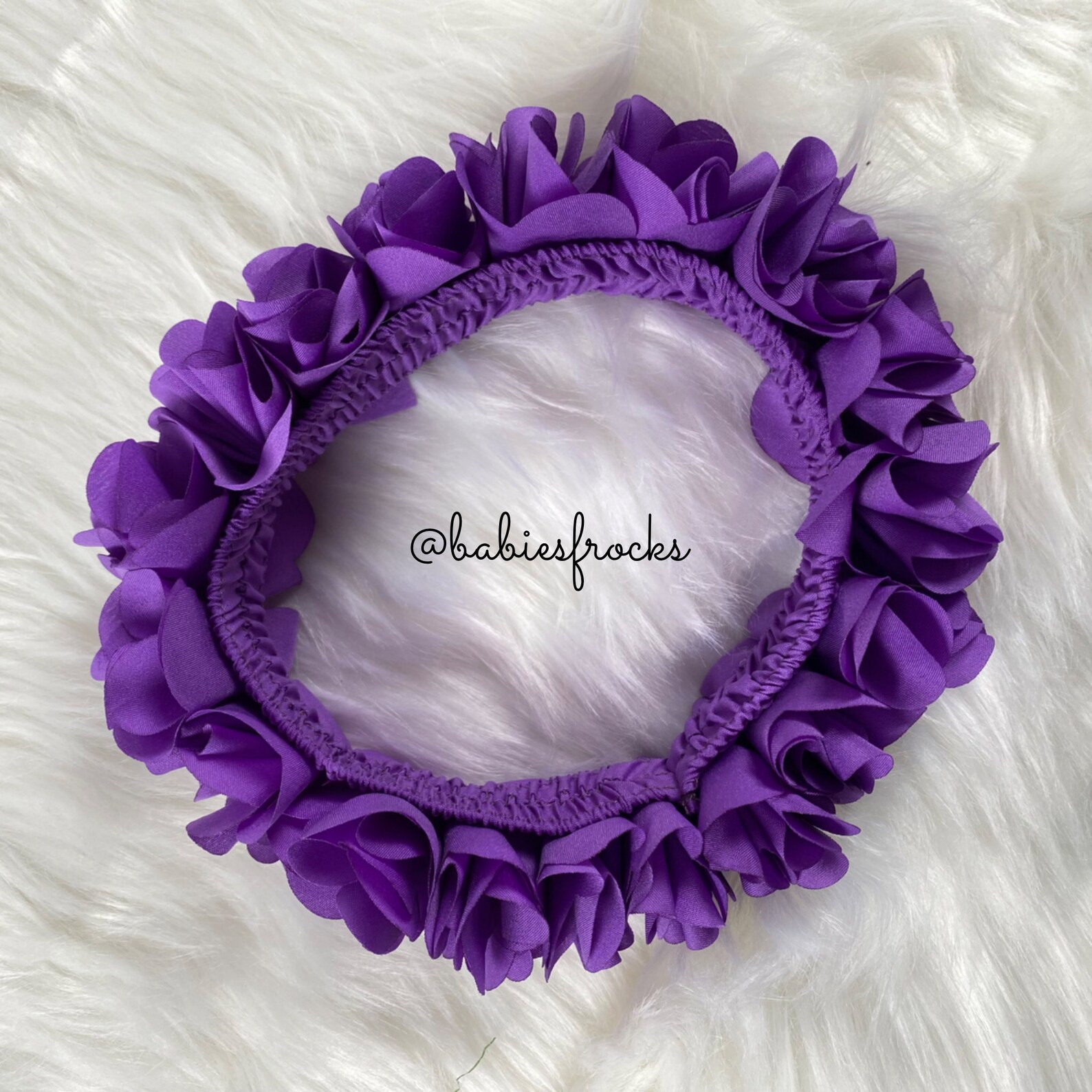 Beautiful Purple Color Flower Baby Girl Dress With Headband - Etsy