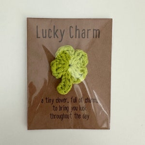 4-leaf Clover Pocket Hug Lucky Charm | Handmade Good Luck Gift for St ...