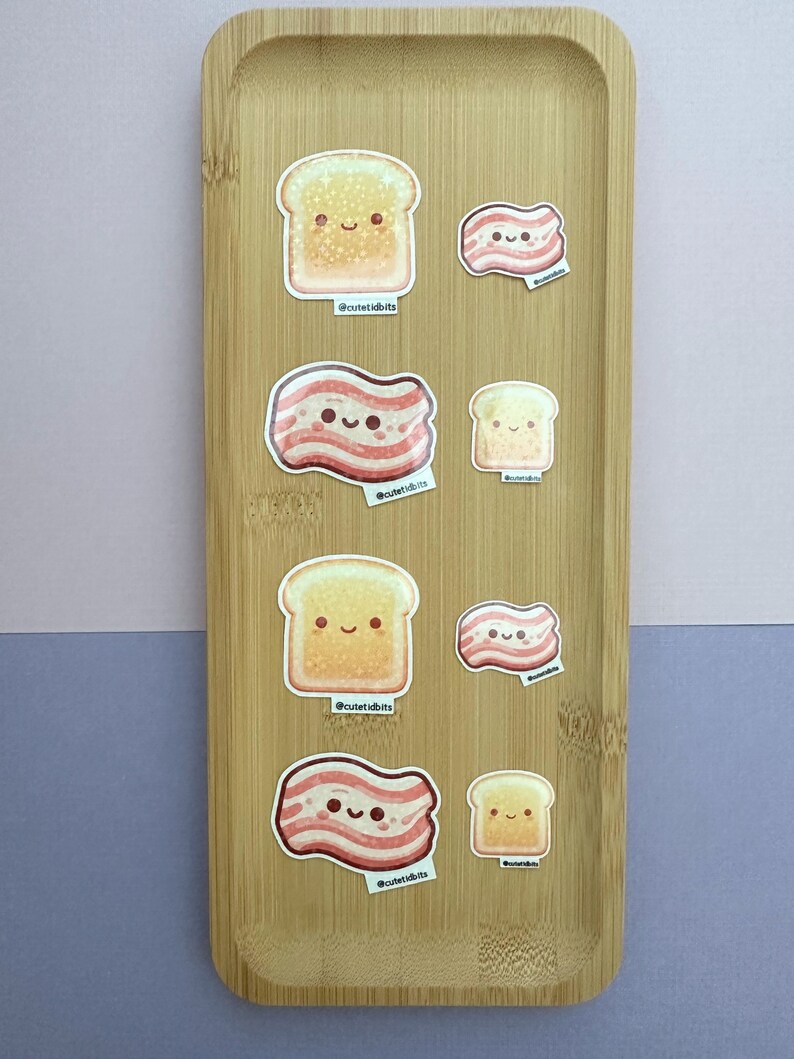 Holographic Toast Bread Vinyl Sticker | Cute Food-themed - Etsy