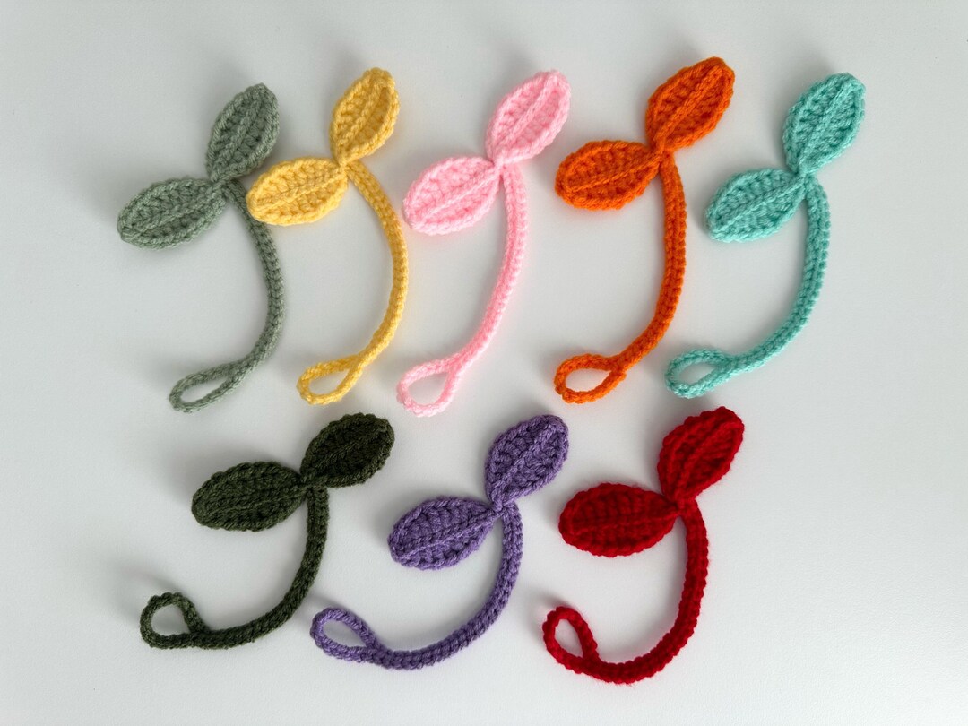Crochet Sprout Leaf: Handmade Headphone Topper, Bookmark & Cable ...
