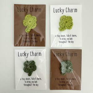 Lucky Charm Crochet 4 Leaf Clover: Handmade Good Luck Gift, Pocket Hug ...