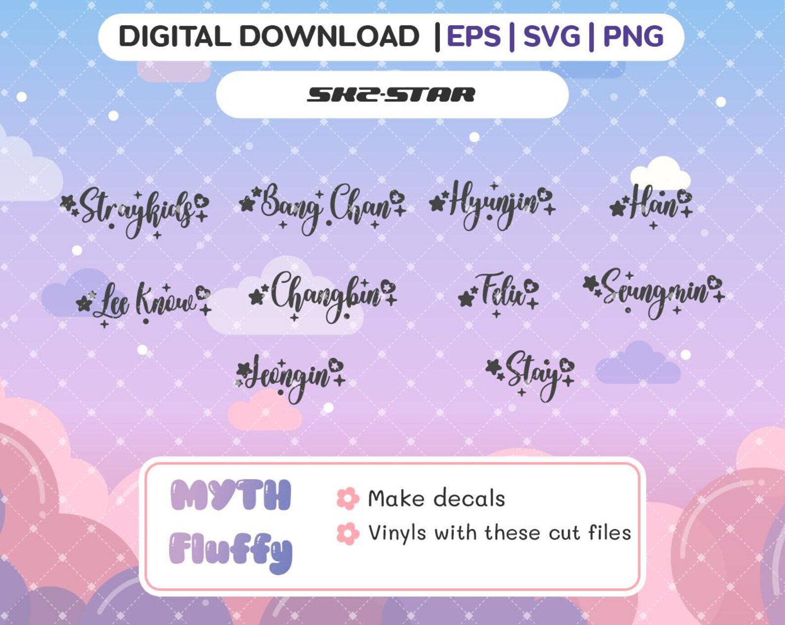 K-pop Skz | Light Stick Decals / Vector Files / Stray Kids Svg Eps Png ...