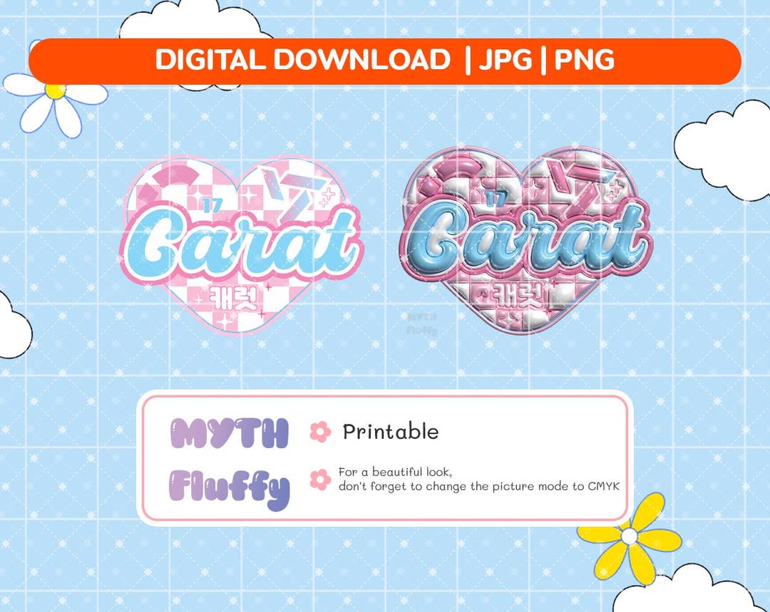 Kpop Seventeen Printable for Carat Png Jpg Files Digital Download - Etsy