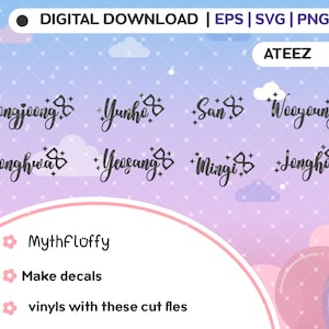 Kpop Ateez Sticker Decal Lightstick Kpop Svg, Png,eps / Vector Files - Etsy