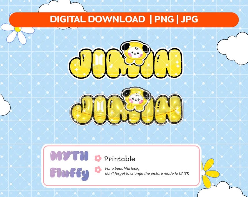 Bangtan Clipart Jimin Name Bord 3D (digital Download) - Etsy
