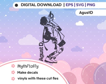 Agust D Dragon Vector BTS SVG Kpop Design - Etsy