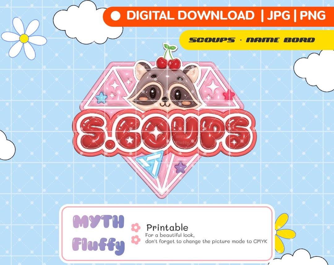 Kpop Scoups Name Bord Version Eng | Png Files ,printable / Jpg Png - Etsy