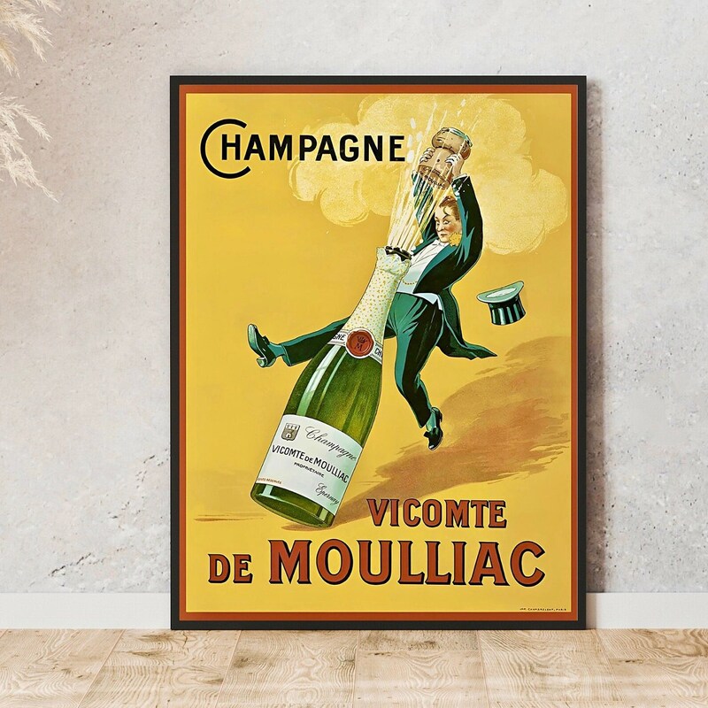 Champagne Poster - Etsy