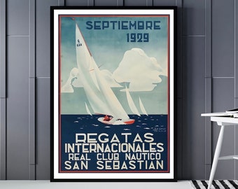 Sailing Regatta Poster - Etsy