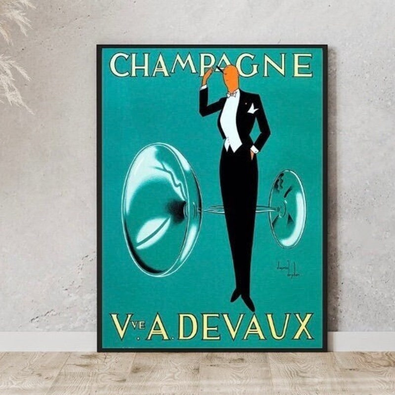 Champagne Poster - Etsy