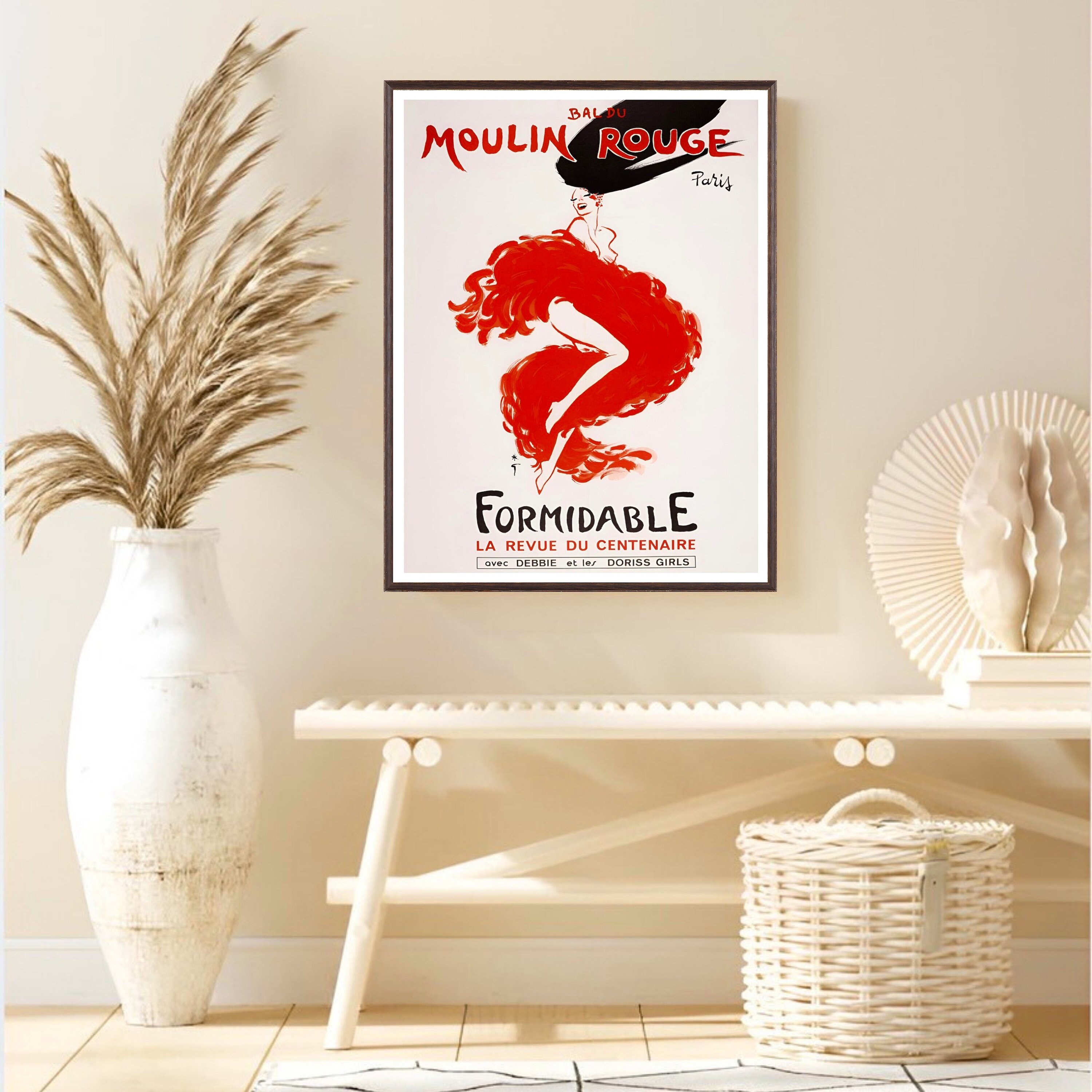 Moulin Rouge Formidable Ad Poster, Bal Du Moulin Rouge, Paris Nightlife ...