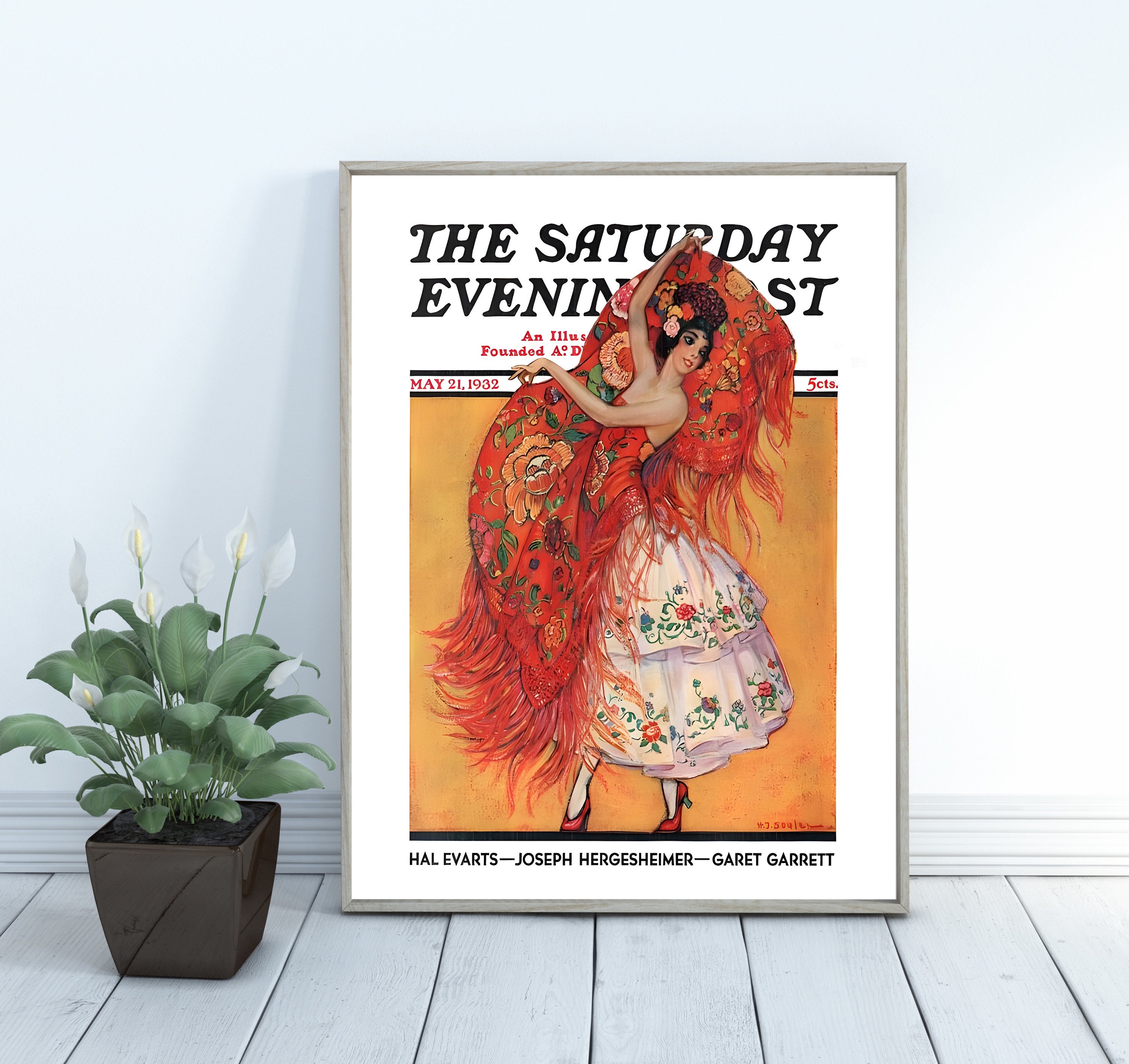 The Saturday Evening Post Magazine Cover, Flamenco Dancer, May 1932 ...