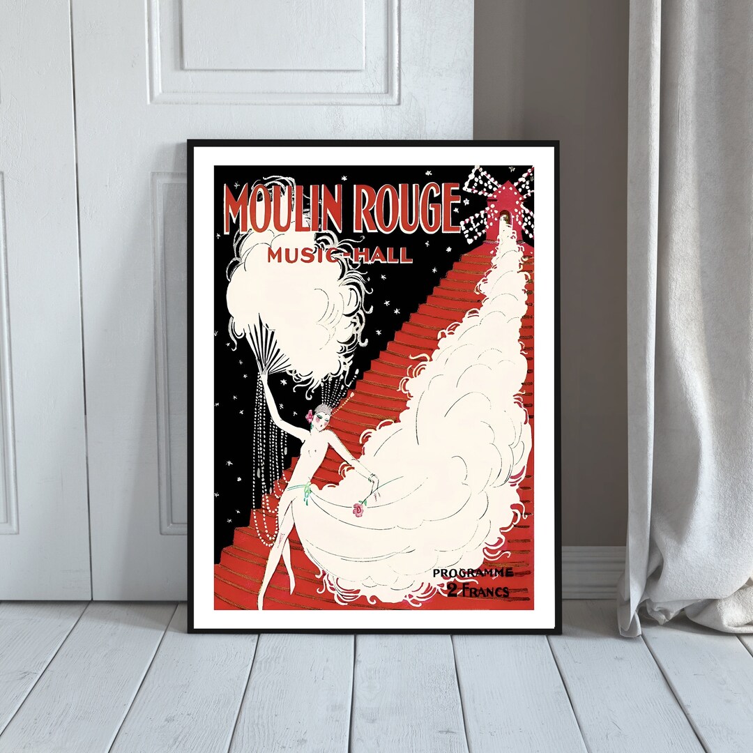 Moulin Rouge, Music-hall Program Sheet, Vintage Print, Dancer With ...