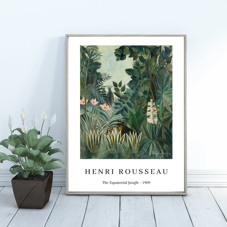 Henri Rousseau Jungle Poster, Botanical Print, Floral Wall Art, French ...