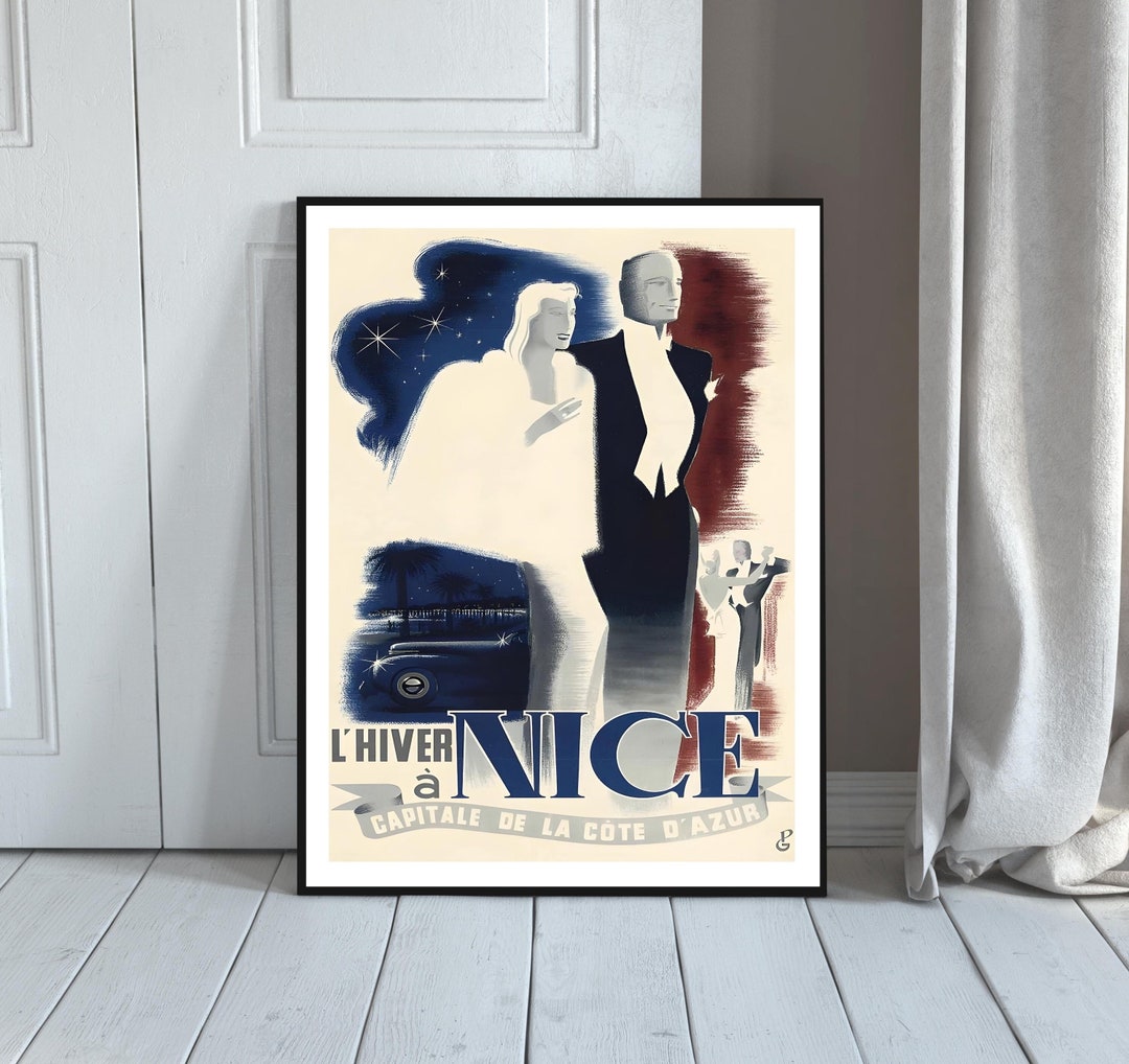 L' Hiver à Nice Monte-carlo Poster, Jean Luc, Winter in Nice Côte D ...