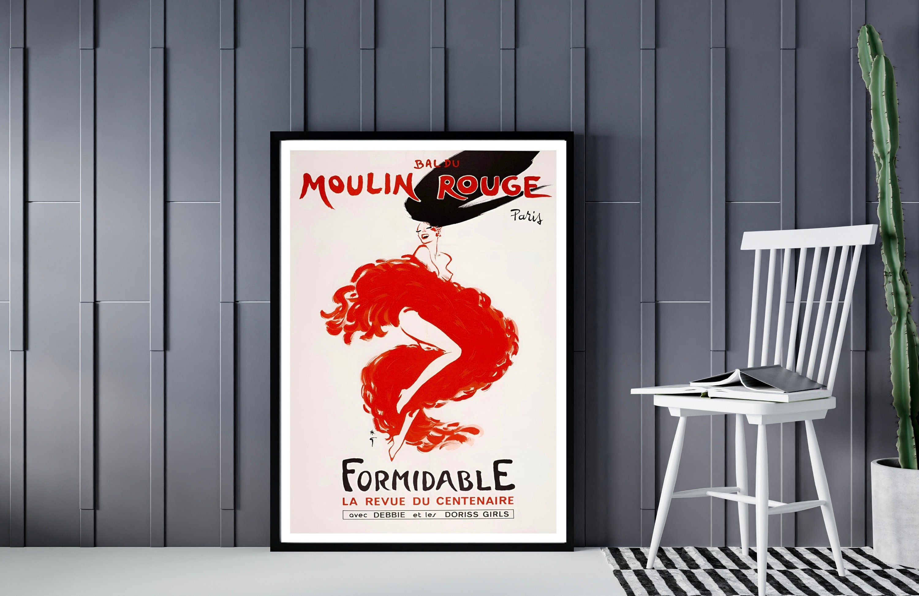 Moulin Rouge Formidable Ad Poster, Bal Du Moulin Rouge, Paris Nightlife ...